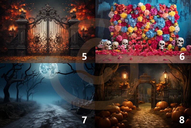 20X Goth Gothic Halloween Backgrounds Photography Mini Sessions Digital ...