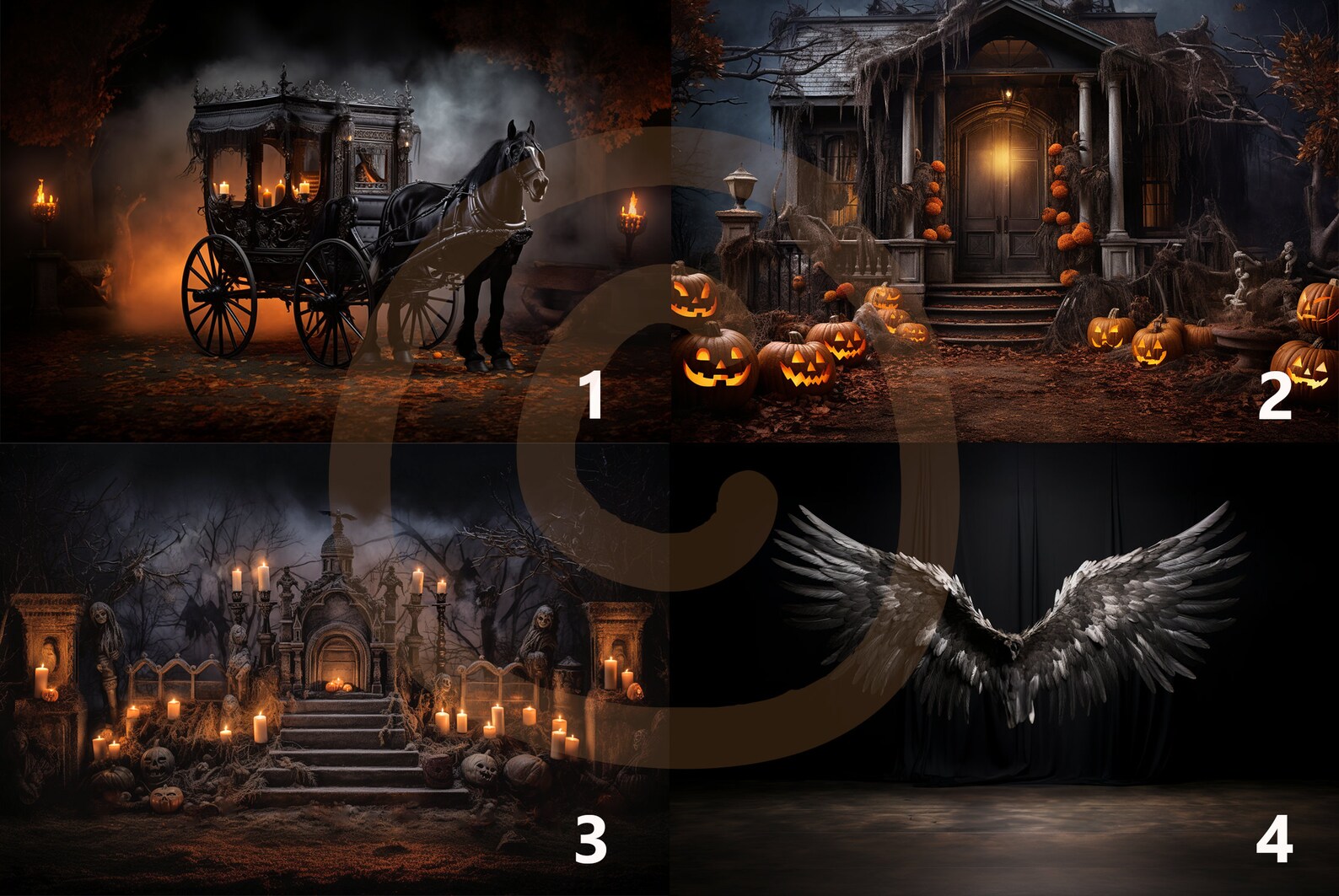 20X Goth Gothic Halloween Backgrounds Photography Mini Sessions Digital ...