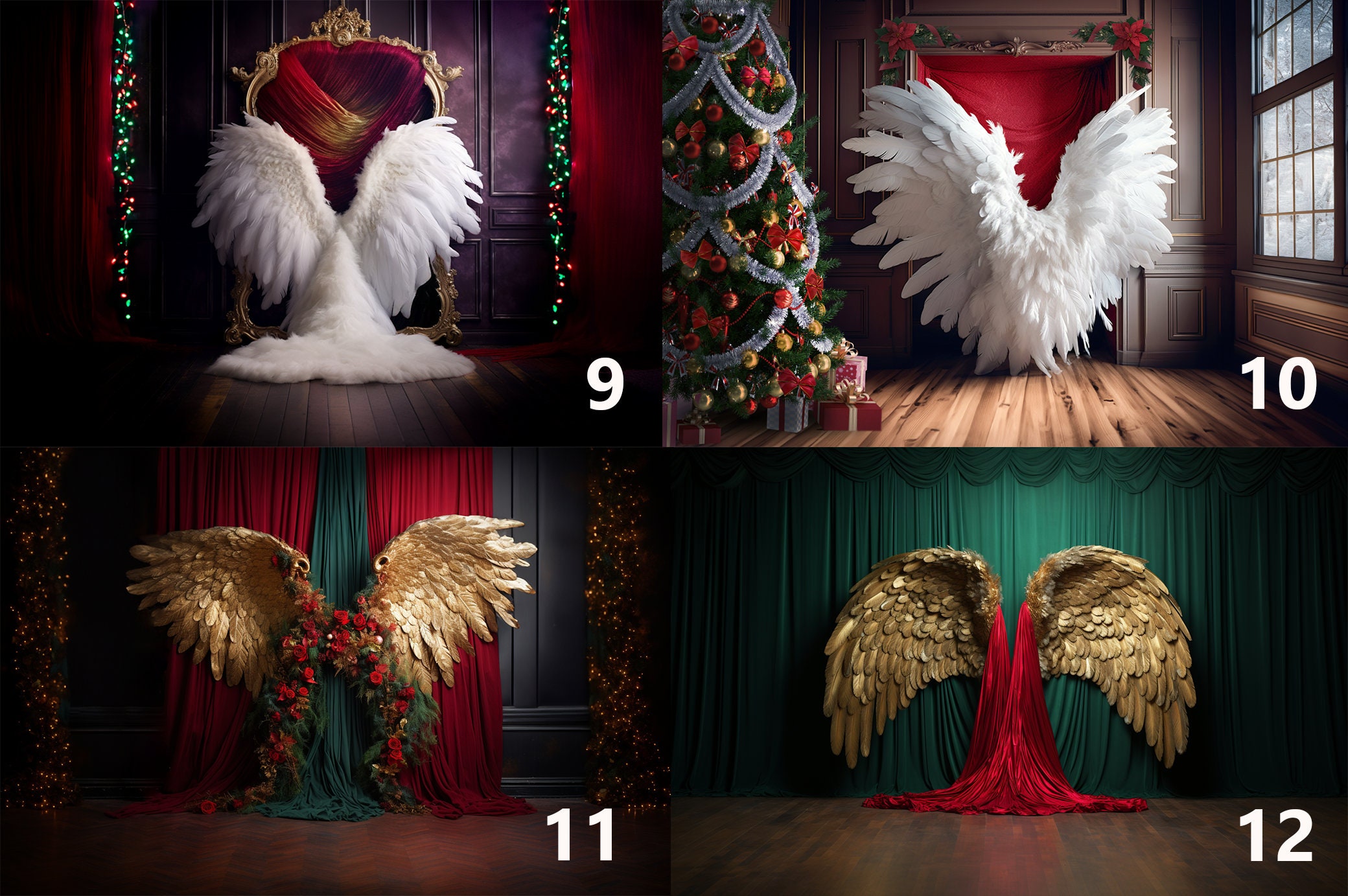 Digital Backdrops Angel Wings X12, Digital Backgrounds, Photoshop ...