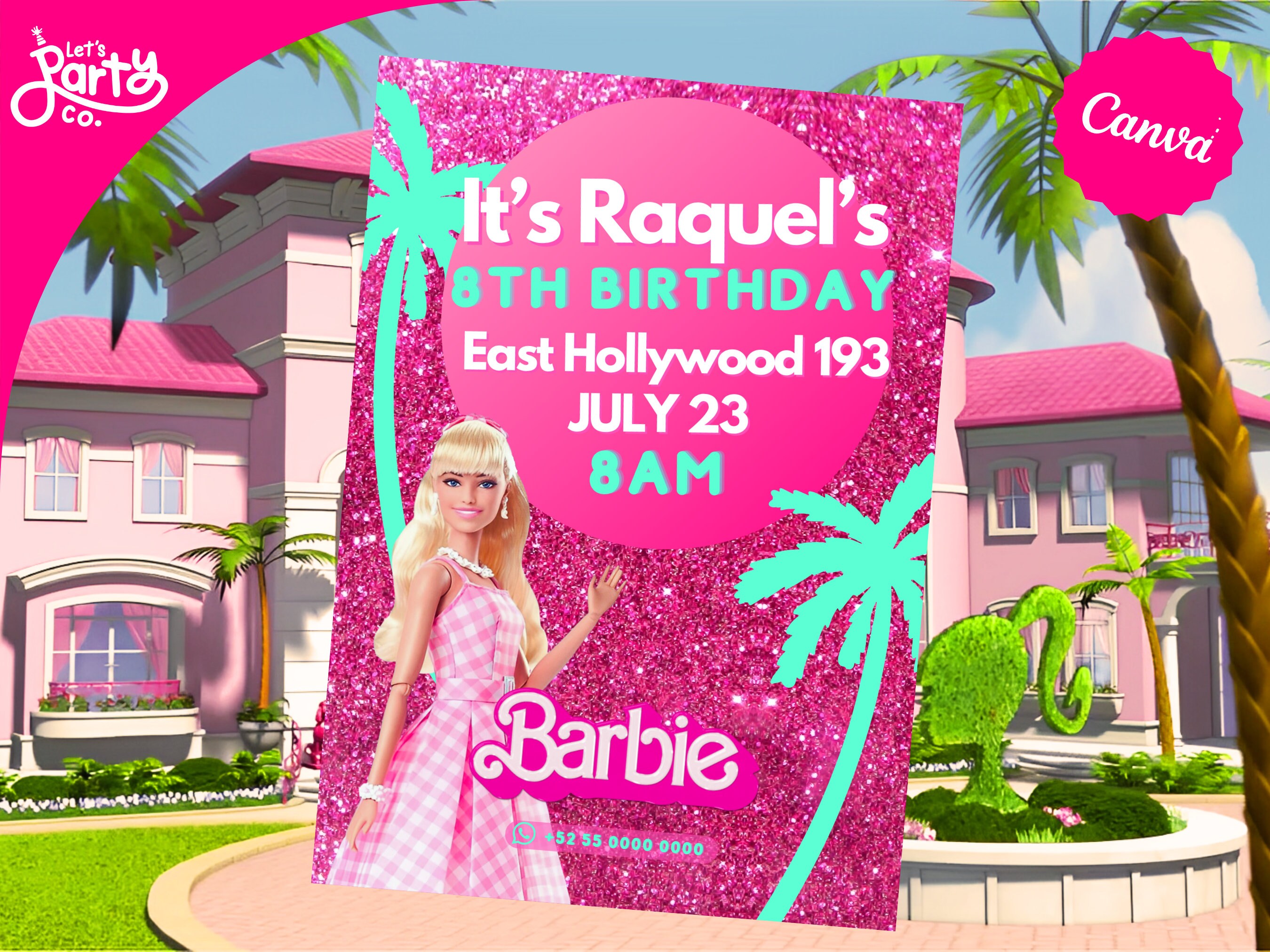 Barbie Birthday Invitation Malibu Barbie Party Invite - Etsy México