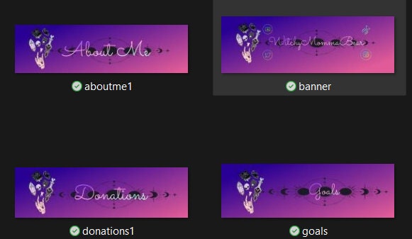 Twitch Banner/panels - Etsy