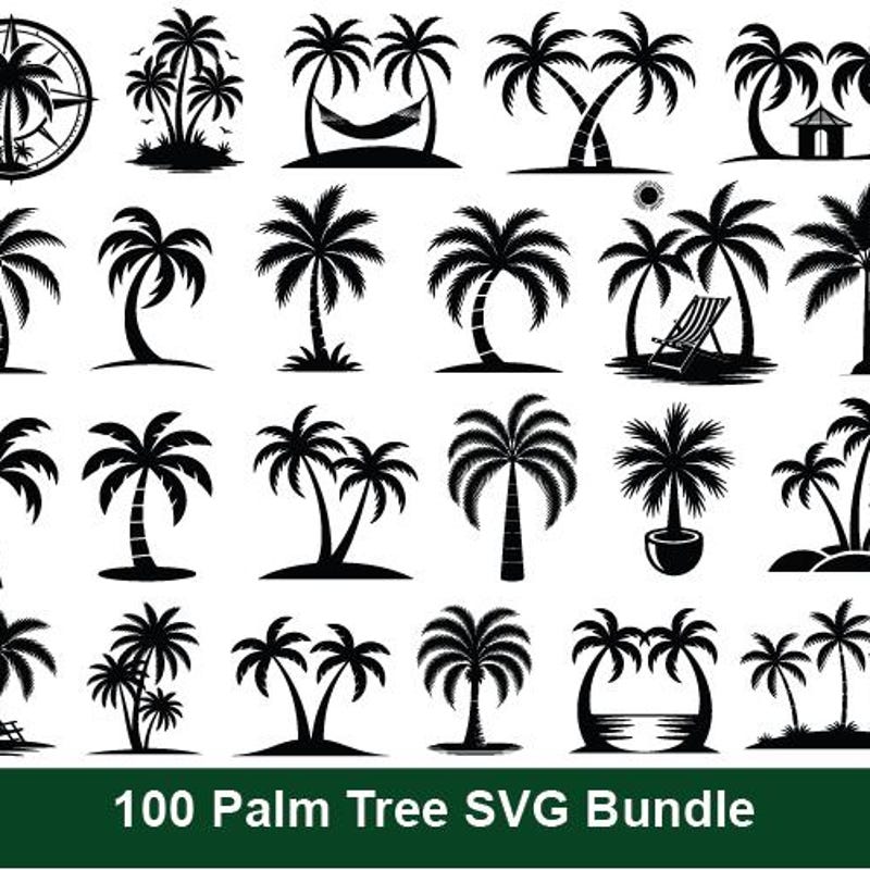 Palm Tree Svg - Etsy