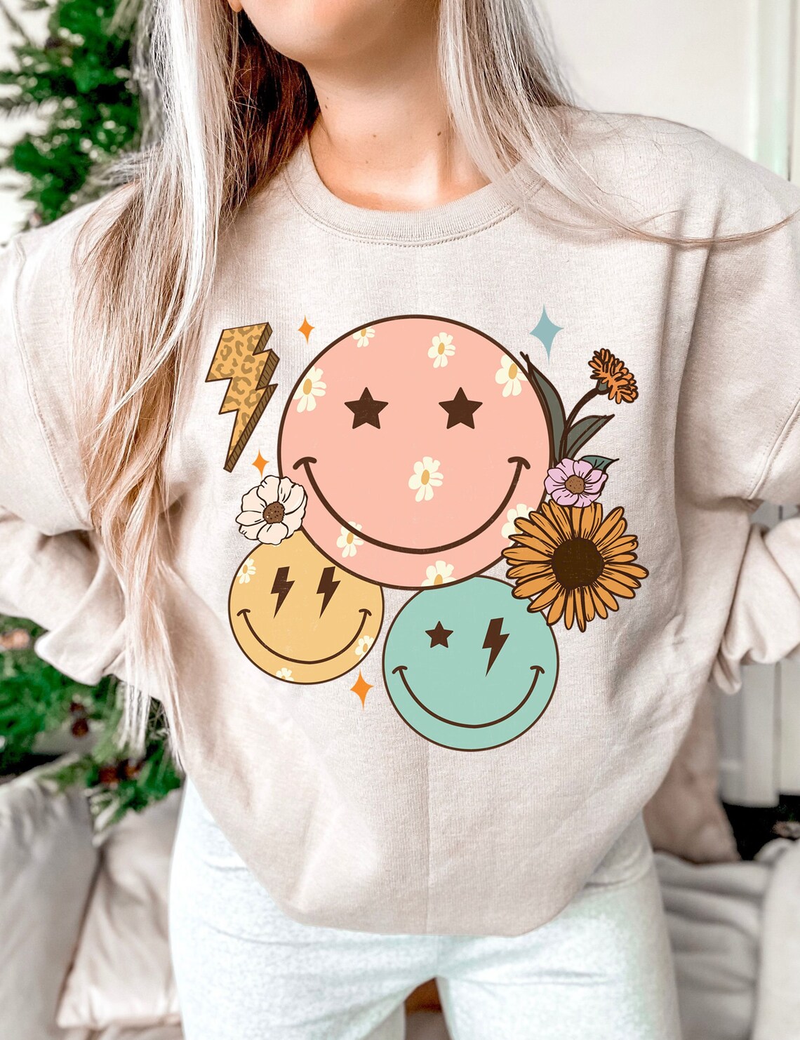 Retro Smiley Png, Smiley Face Sublimation Png, Boho Color Smiley Face ...