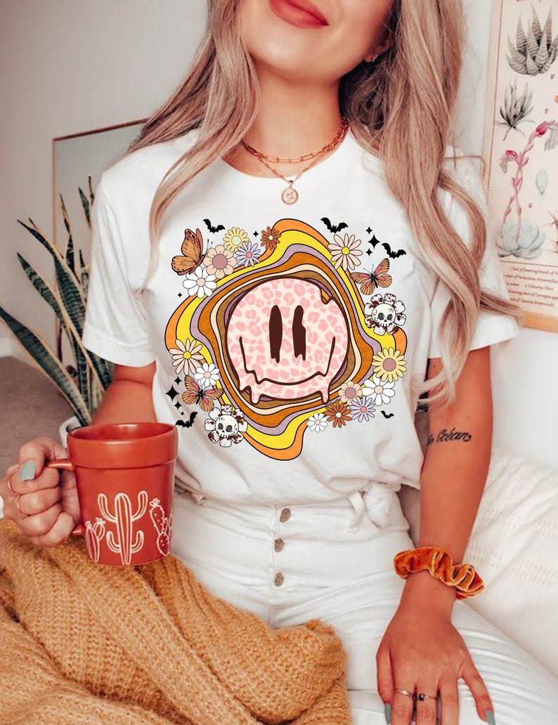 Smiley Face Groovy Png, Halloween Png, Smiley Face Png, Fall Png ...