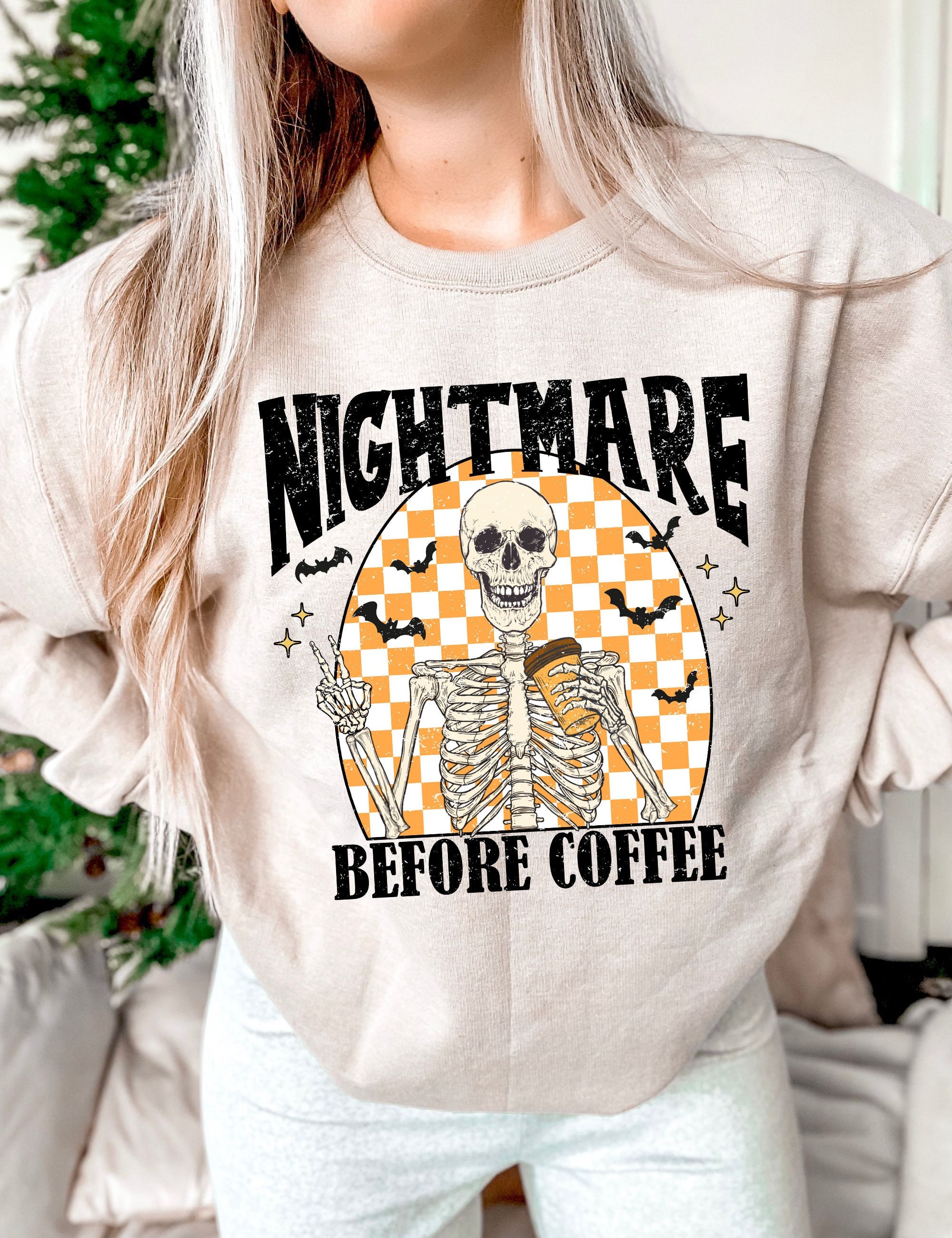 Nightmare Before Coffee Png, Halloween Sublimation, Retro Sublimation ...
