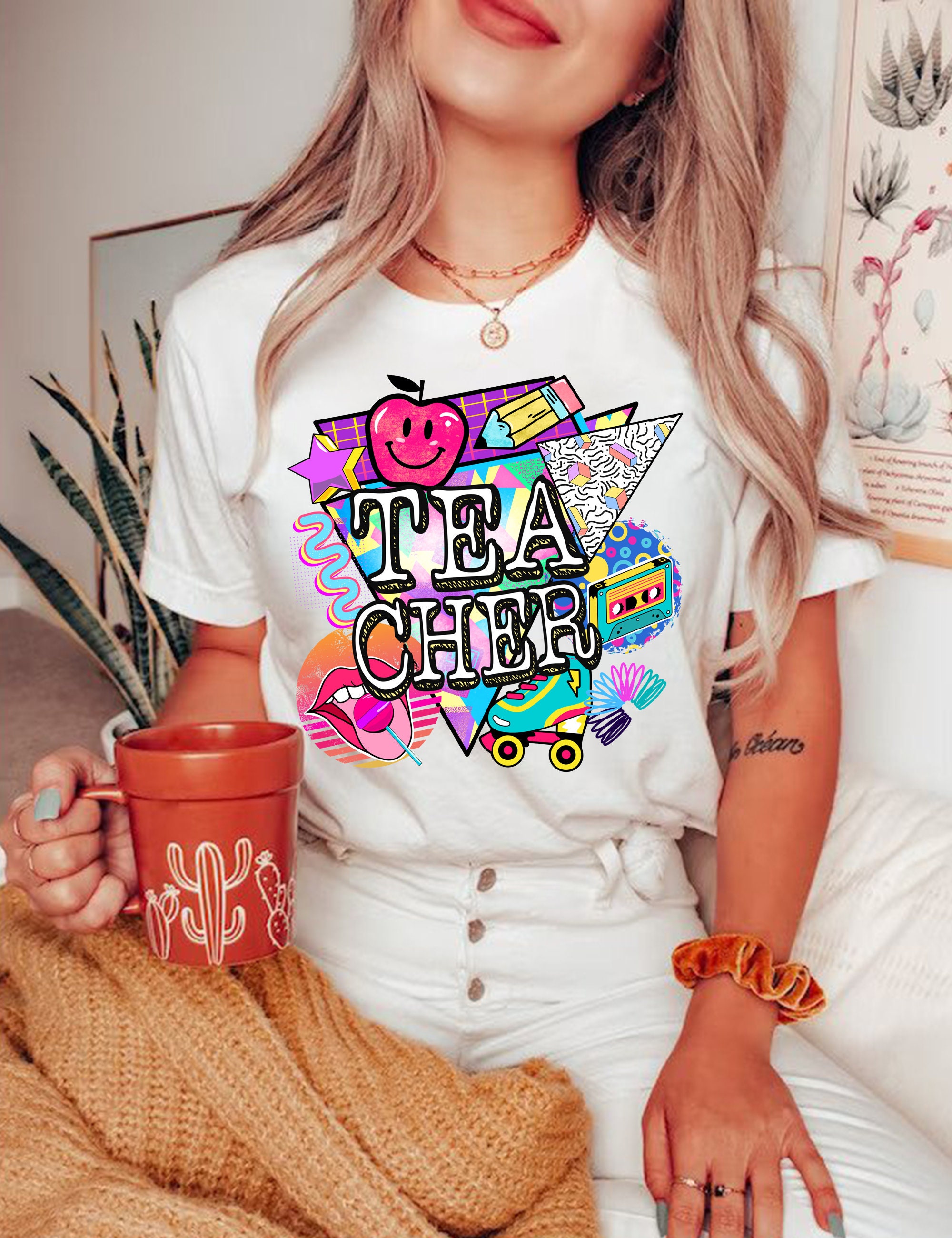 Retro Teacher Png, 90s Retro Teacher Sublimation, Back to School Png ...