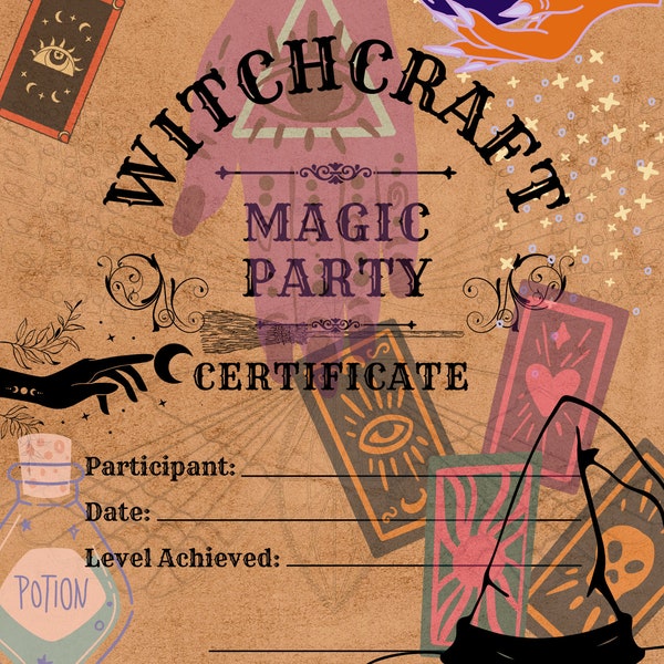 Witch Certificate - Etsy