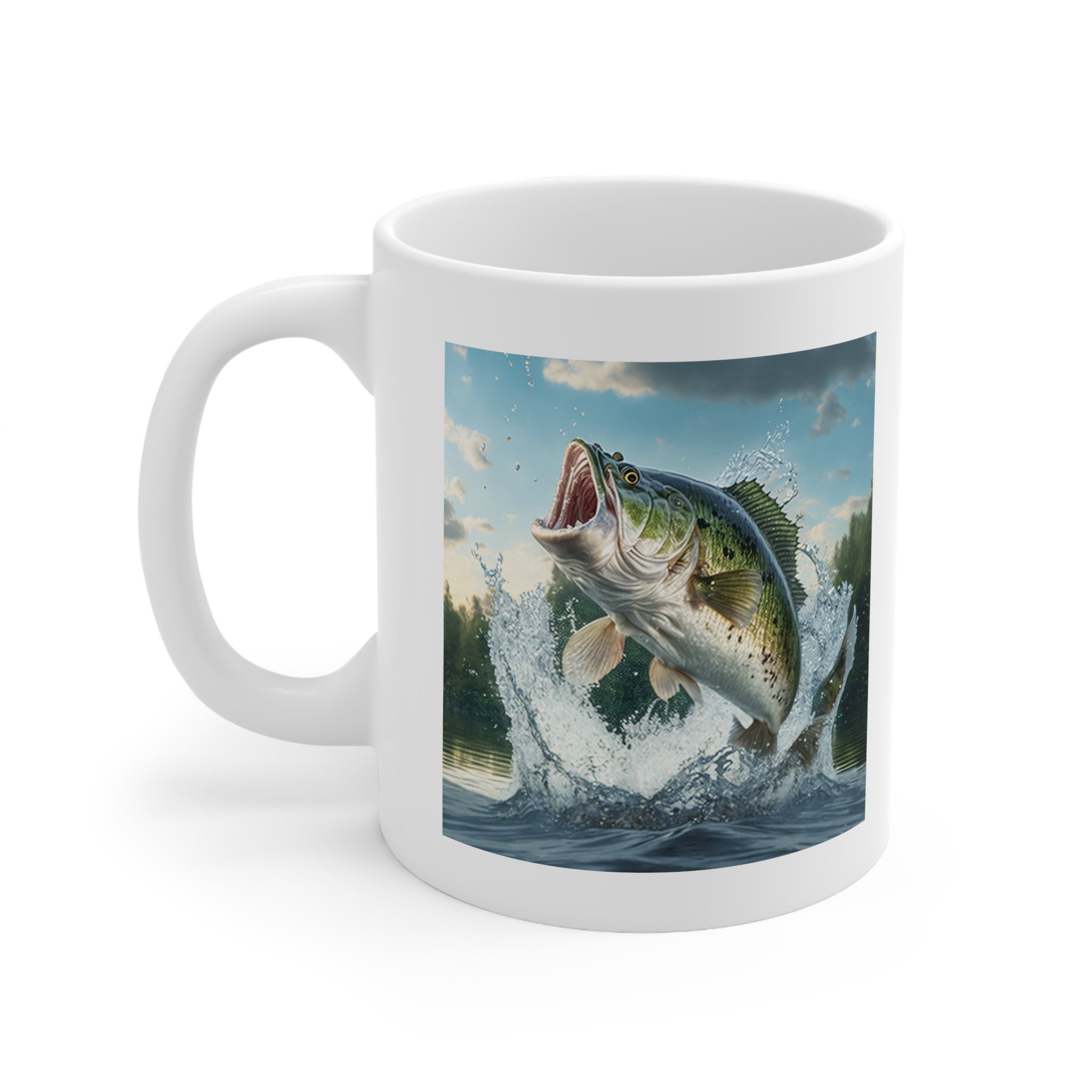 Large Mouth Bass Mug, Fish Mug,bass Fish Mug - Etsy