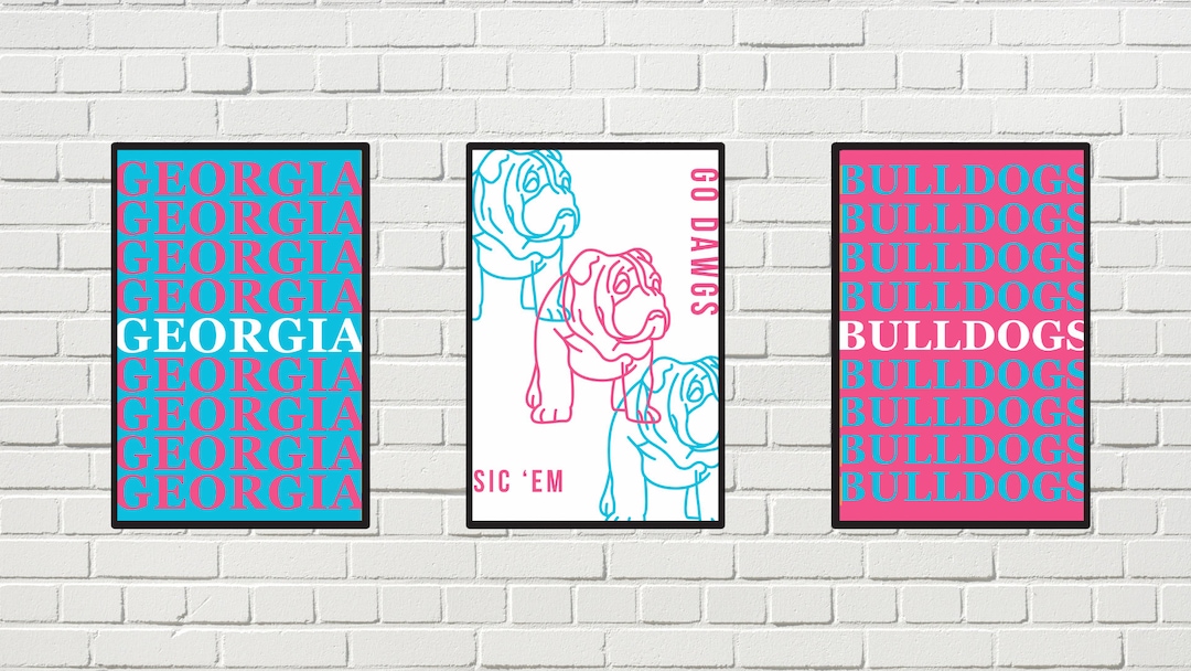 Preppy University of Georgia - Digital Prints (INSTANT DOWNLOAD) - Etsy