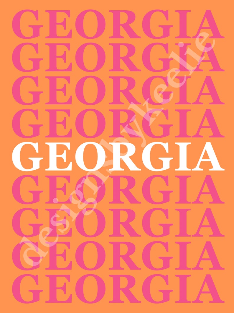 Preppy University of Georgia Prints (set of 3) - Instant Download - Etsy