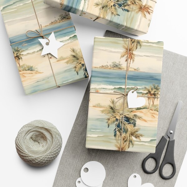 Beach Wrapping Paper - Etsy