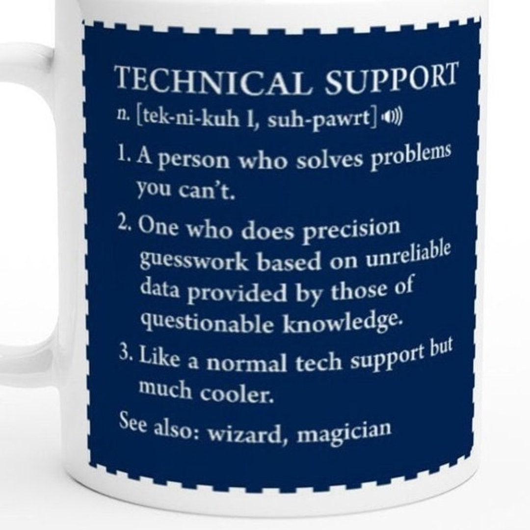 Funny Tech Support Checklist Mug Helpdesk Tea & Coffee Mug for Office ...