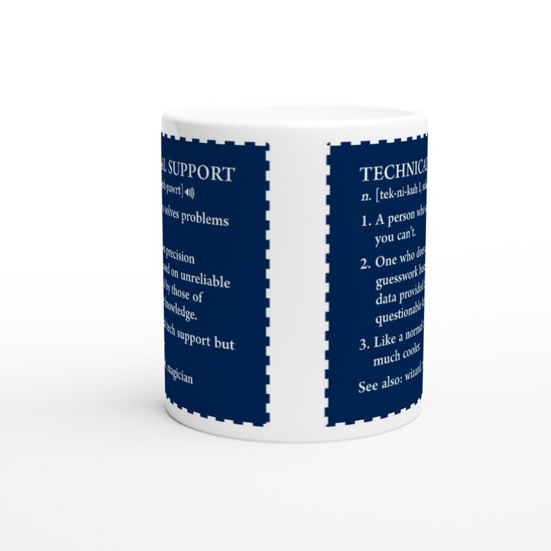 Funny Tech Support Checklist Mug Helpdesk Tea & Coffee Mug for Office ...