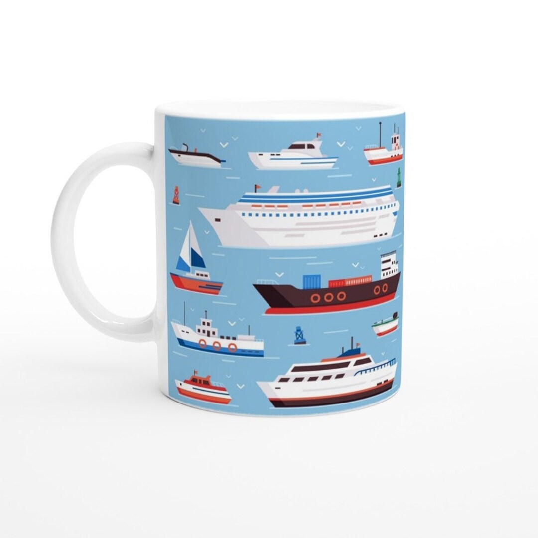 Boat Mug: Ships, Tankers, Boats, Cruise Liners - Ideal for Coffee or ...