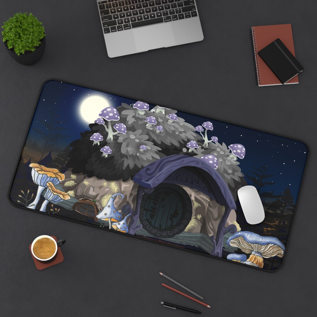 Dark Cottagecore Shire Cottage Deskmat Enchanted Office Supplies - Etsy