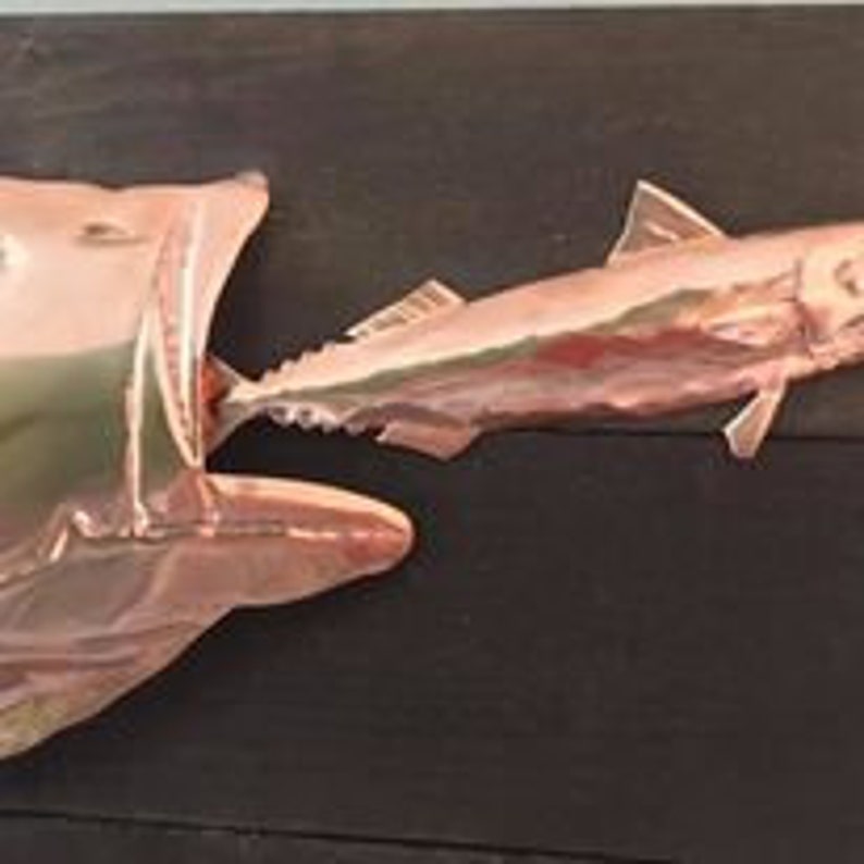 Hand Drawn Cut and Hammered Copper Fish Art. - Etsy