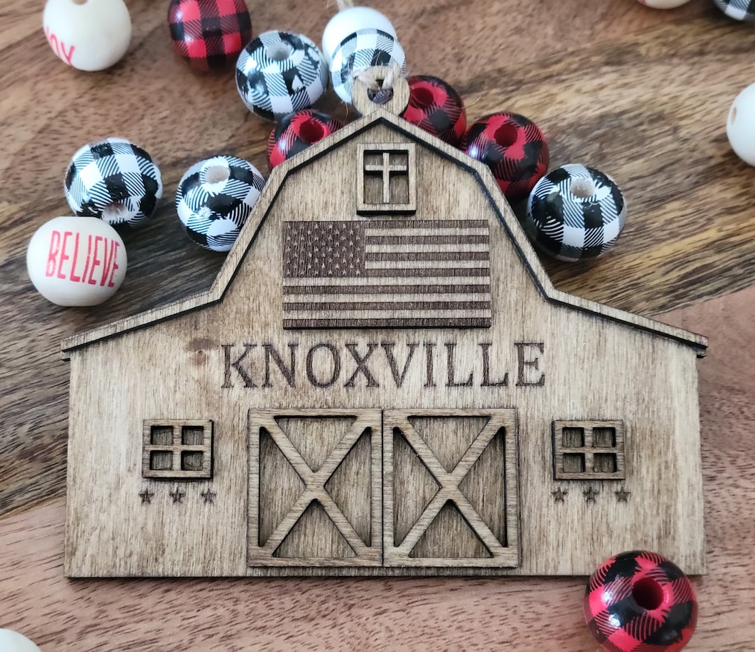 Custom Handcrafted Wooden Barn Christmas Ornament, Cute Gift for ...