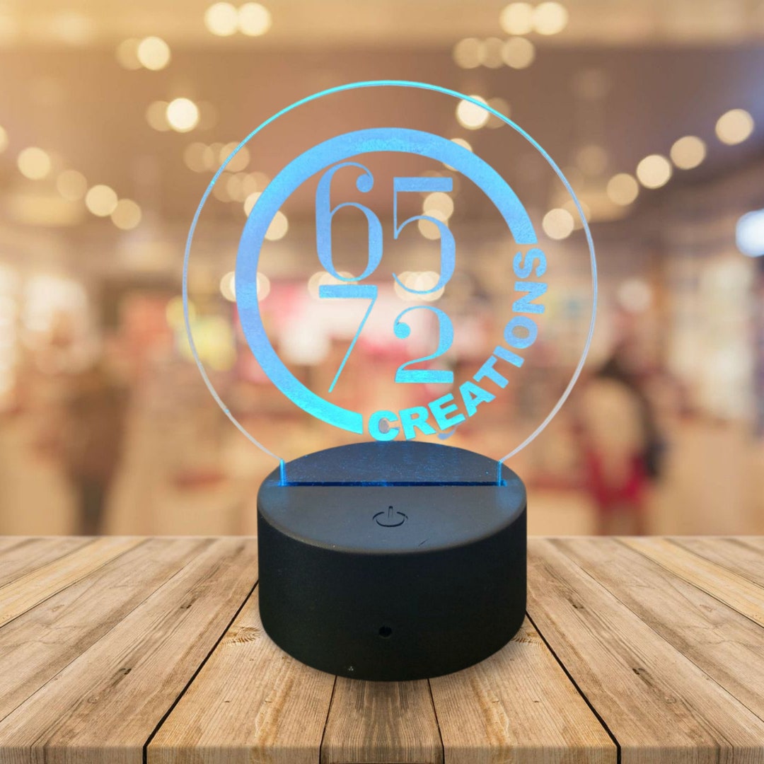 Personalized Laser Engraved LED Light | Acrylic Engraved Sign | Light ...