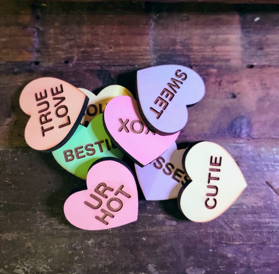 Candy Hearts Valentine's Day Signs Rustic Farmhouse Mini Sign ...