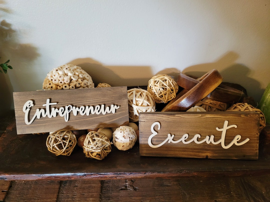 Inspirational Word Block, Motivational Positive Affirmation Gift ...