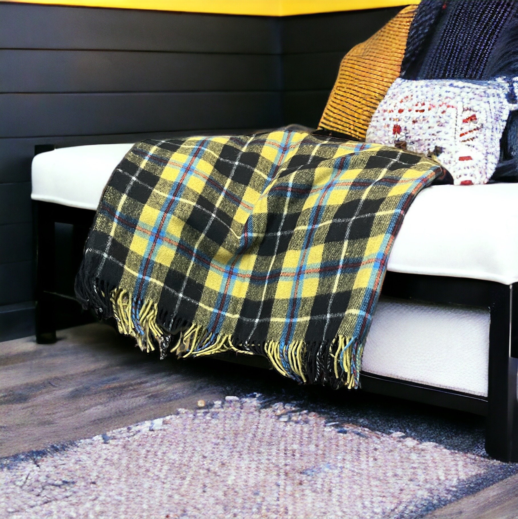 Cornish National Tartan Wool Blanket - Etsy