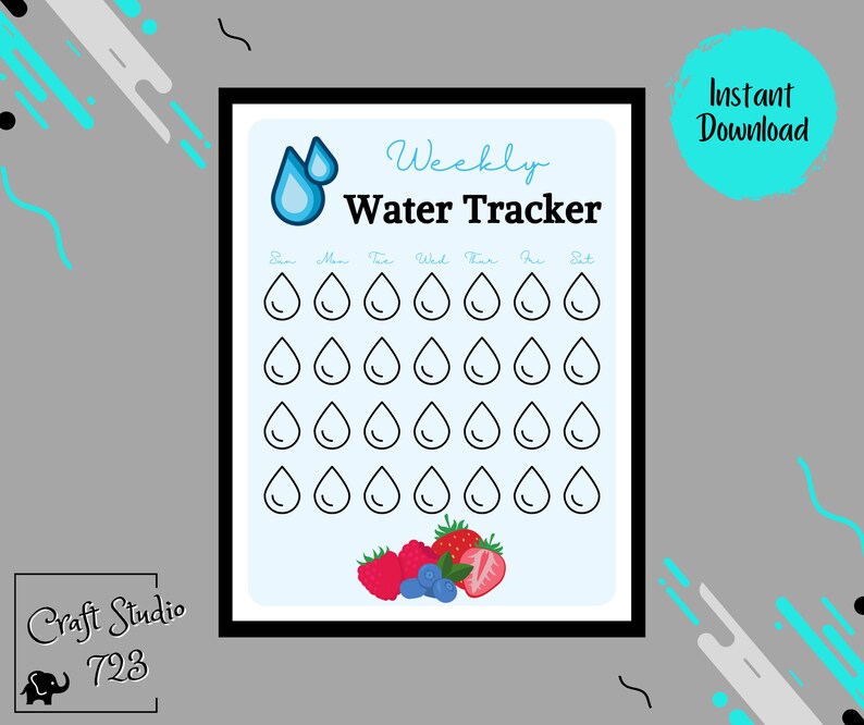 Weekly Water Tracker Printable - Etsy