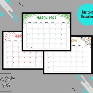 2023-2024 Printable Calendar - Seasonal Calendar - Aug-july - 8.5 X 11 ...