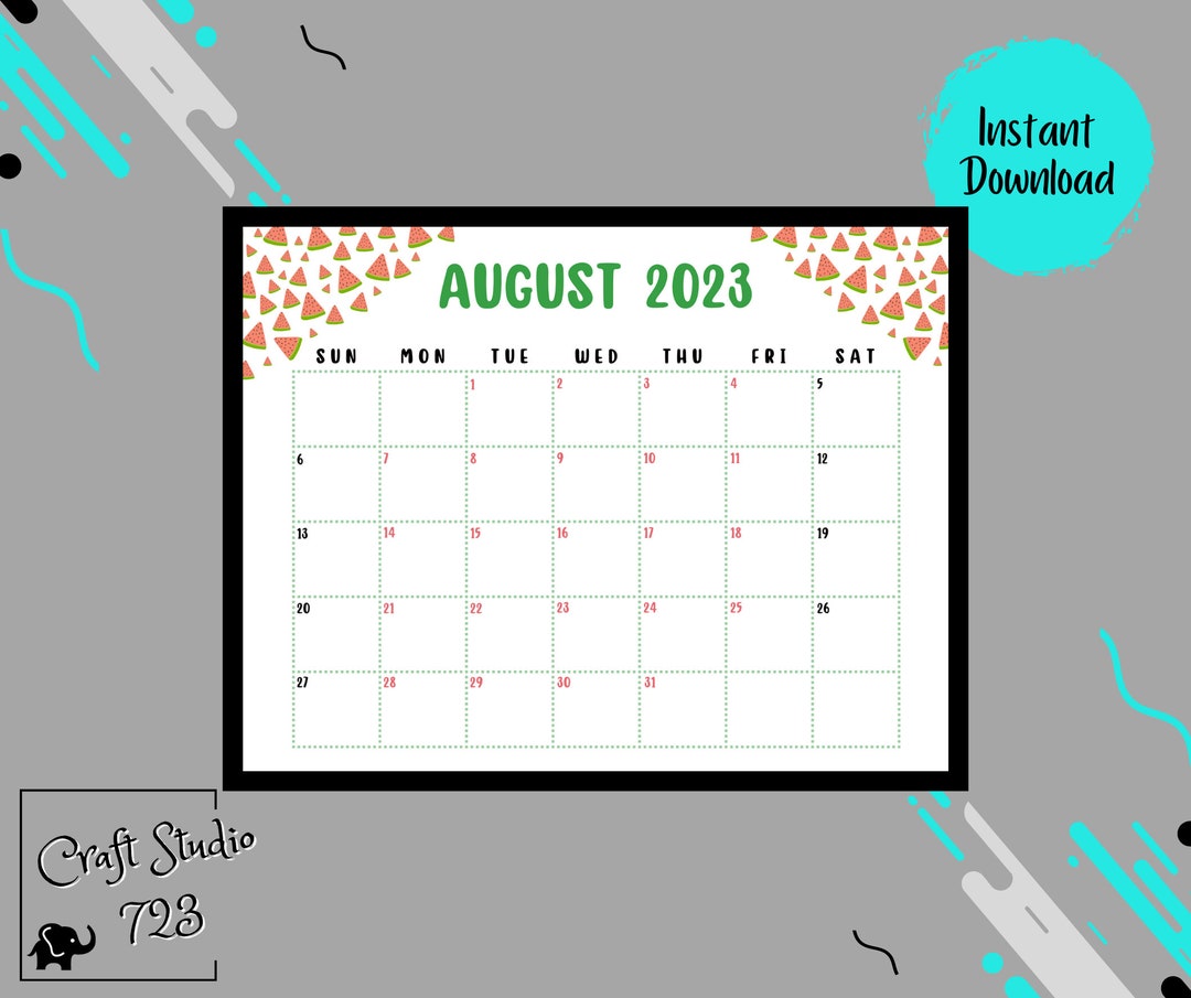 2023-2024 Printable Calendar - Seasonal Calendar - Aug-july - 8.5 X 11 ...