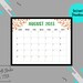 2023-2024 Printable Calendar - Seasonal Calendar - Aug-july - 8.5 X 11 ...