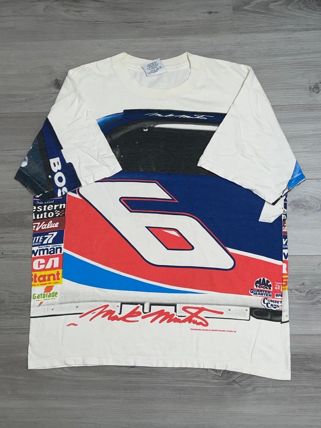 Vintage 90s Mark Martin #6 Roush Racing Sport T-shirt All‑over Print ...