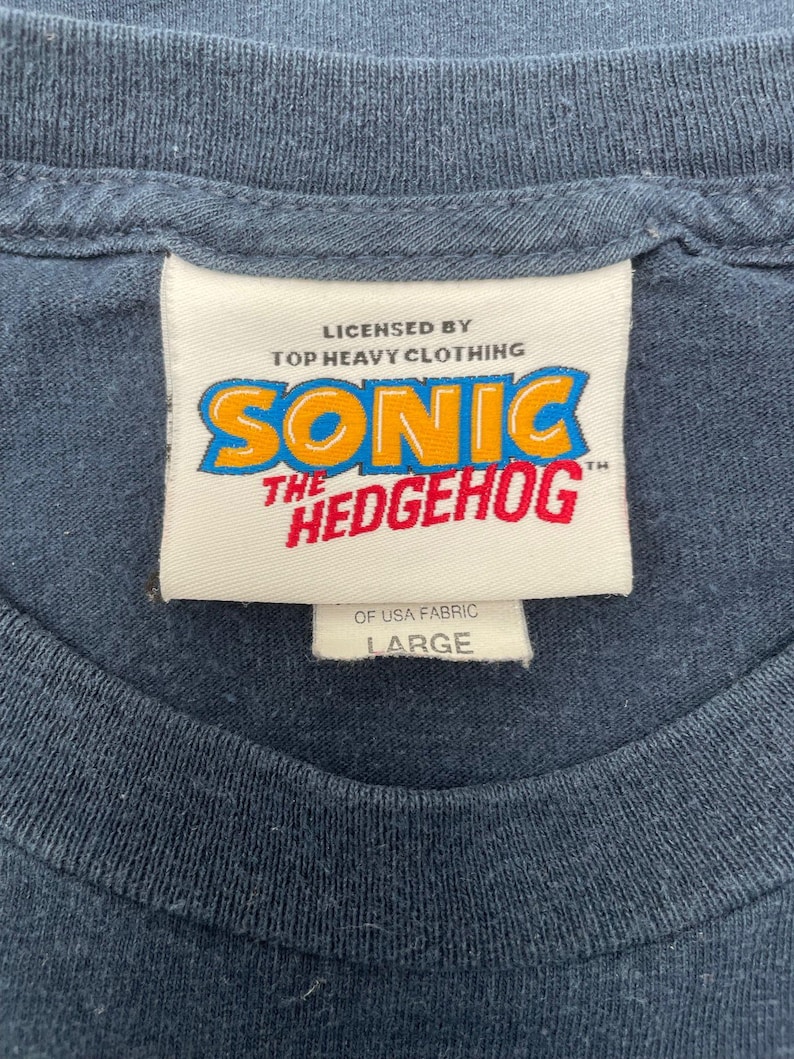 1991 Vintage Sonic the Hedgehog Graphic Tee Sega (large) - Etsy