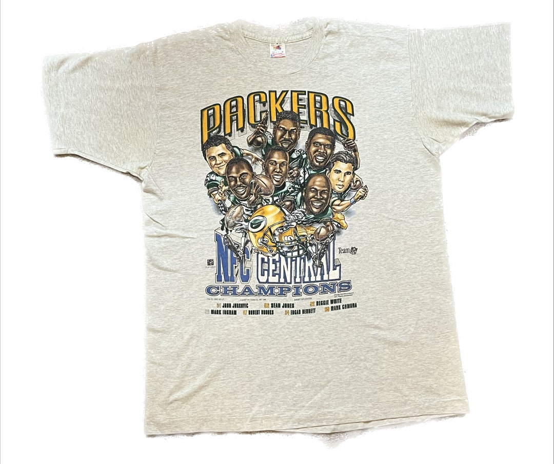 Vintage 90’s Green Bay Packers Caricature NFC Central Champions T-shirt ...