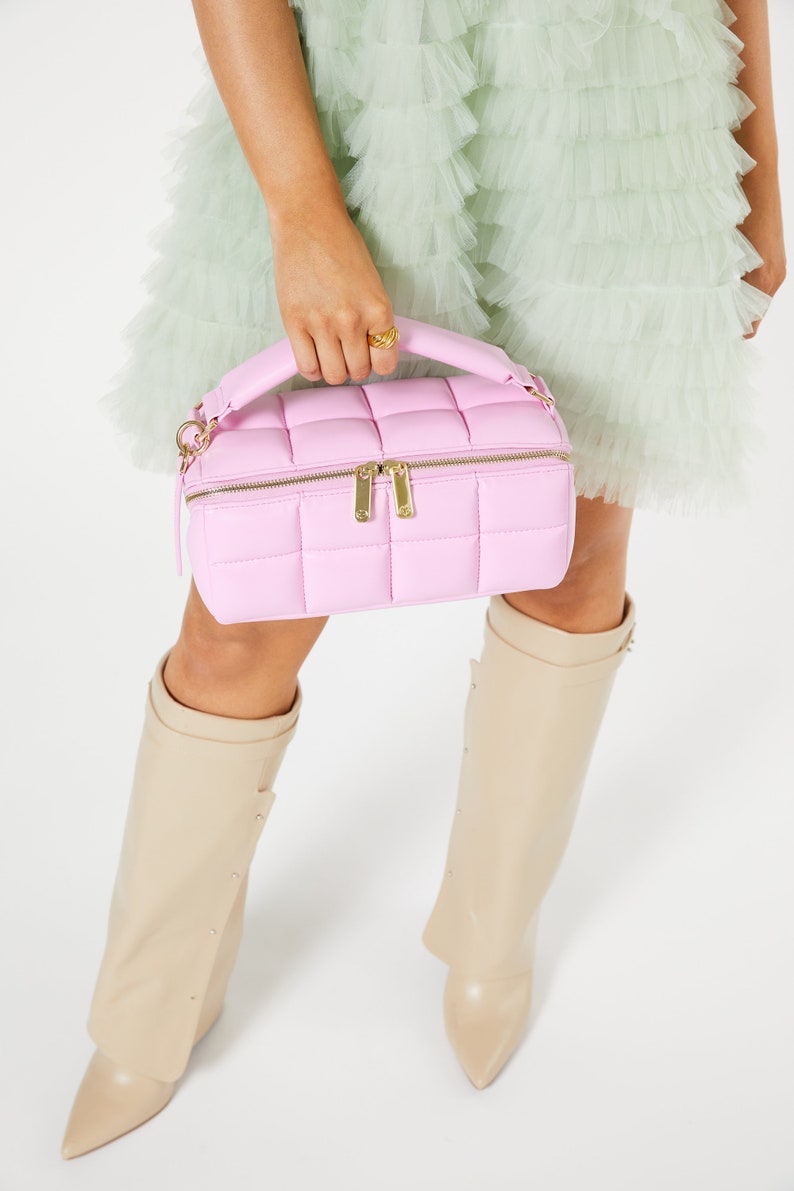 Puffy Pink Makeup Vanity Bag - Etsy