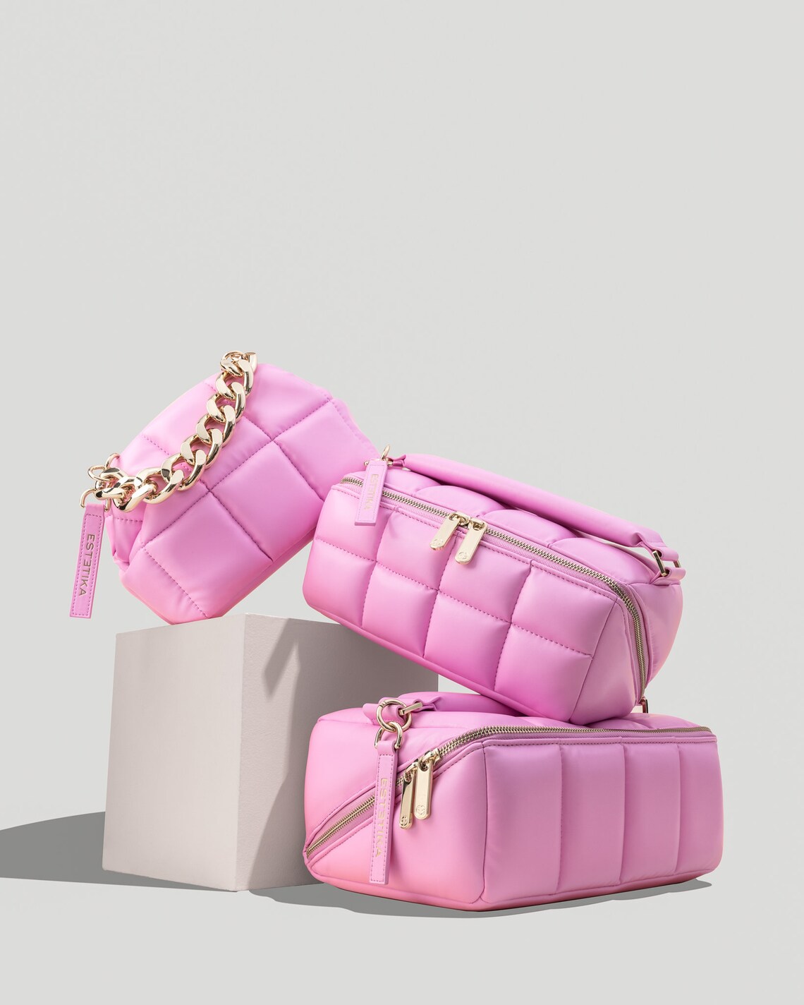 Puffy Pink Makeup Vanity Bag - Etsy