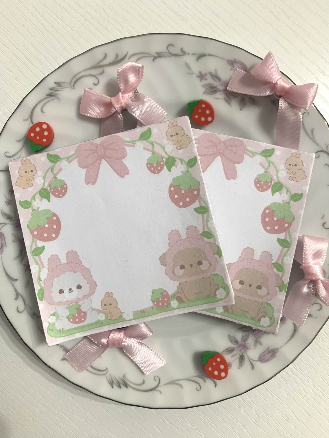 Cute Strawberry Note Pad - Etsy