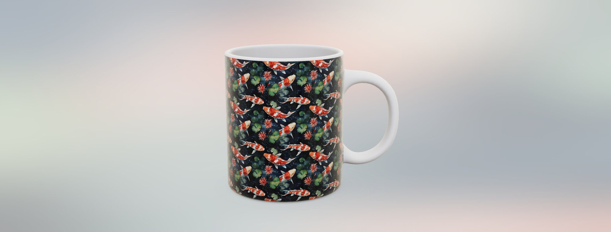 Koi Fish Digital Paper Digital Art Design Stationary and - Etsy