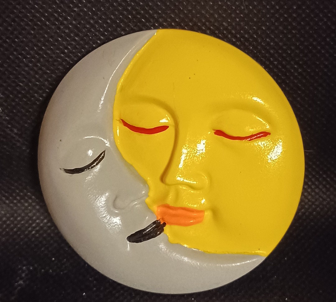 Ceramic Sun/moon Magnet - Etsy