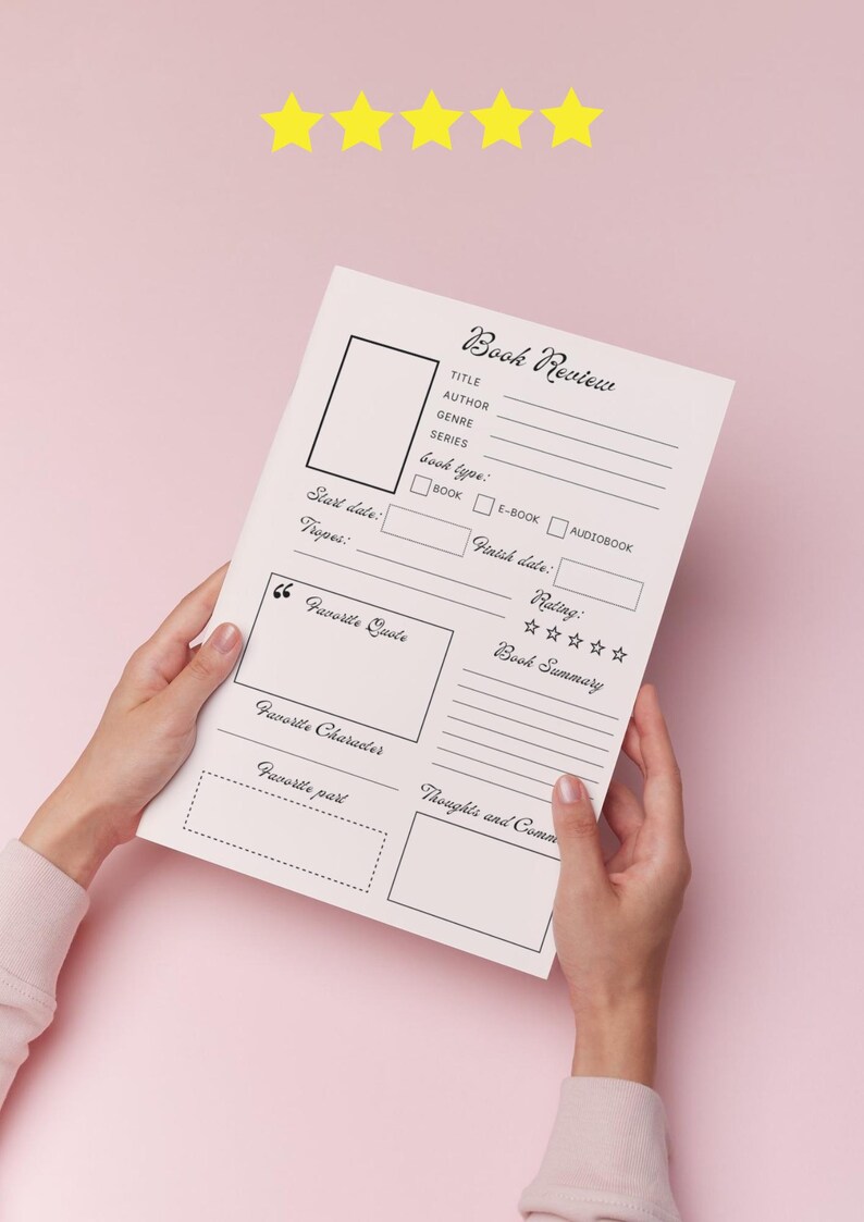 Printable Book Review Sheet - Etsy