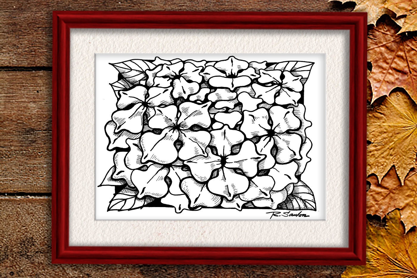 Timber Log Cabin Art Prints Black and White Line Art Printable Wall Art ...