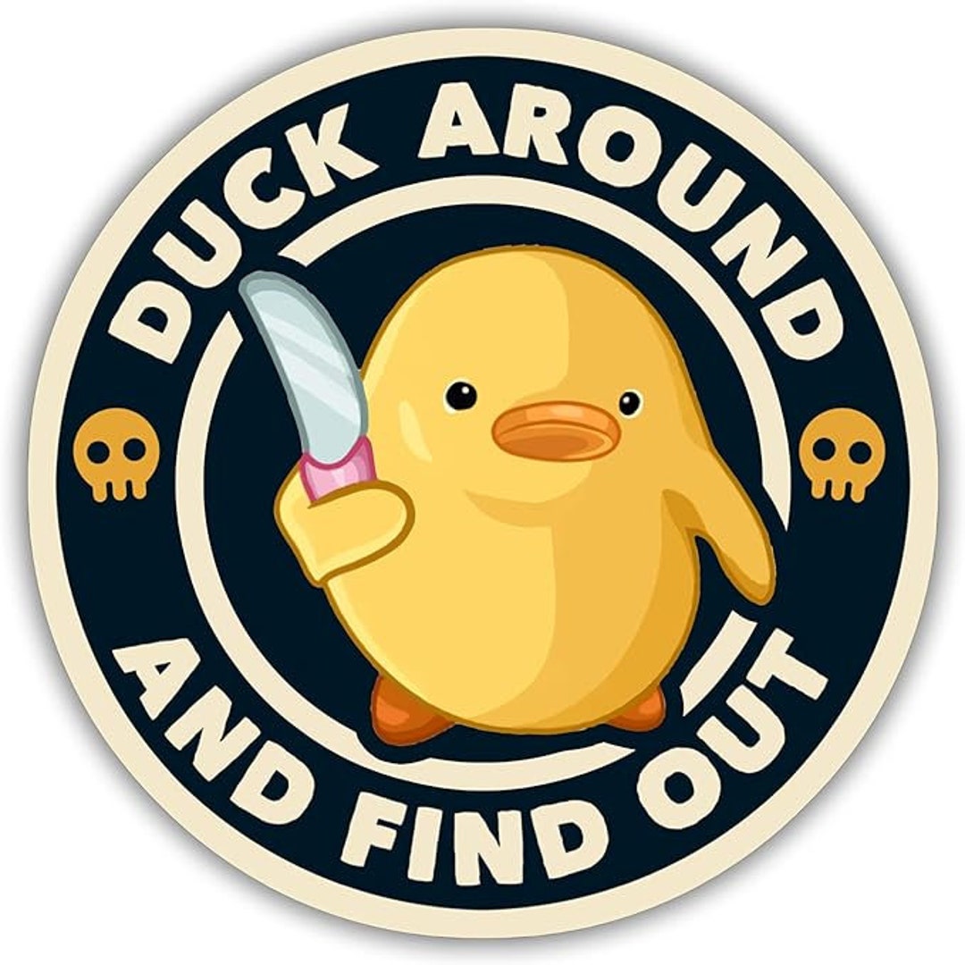 Duck Around and Find Out sticker/decal - Etsy