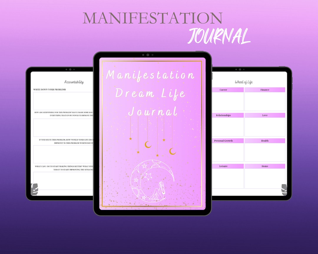Manifestation Journal Printable | Digital Manifestation Guide | Law of ...