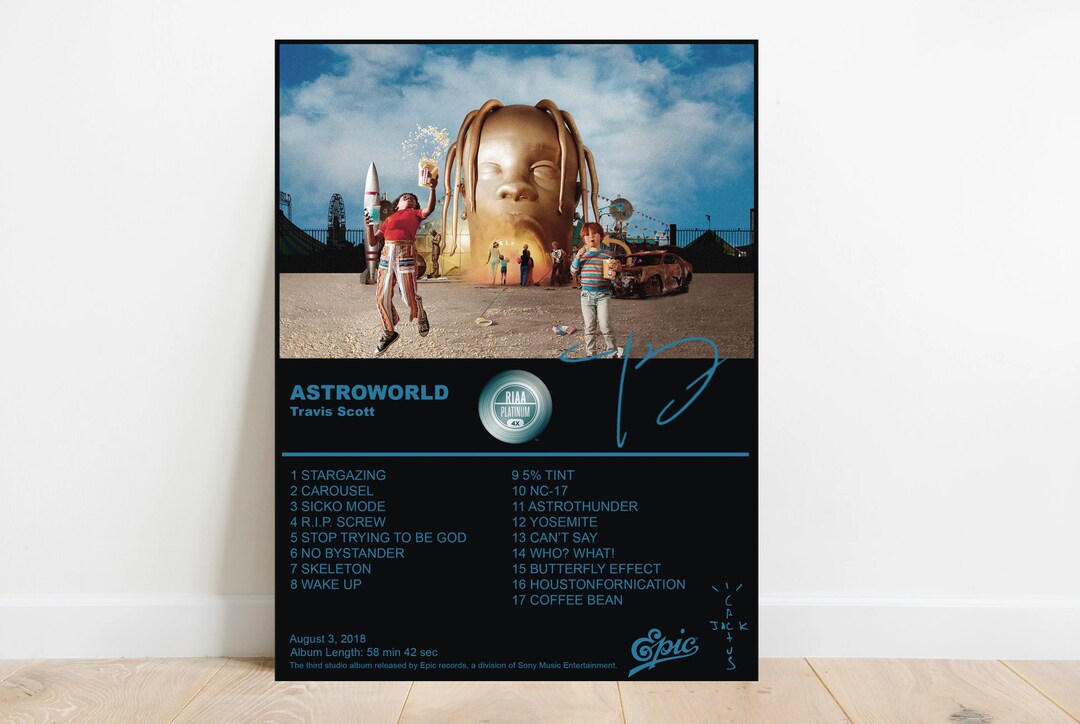 Travis Scott Astroworld Poster Minimalist Poster Vintage - Etsy