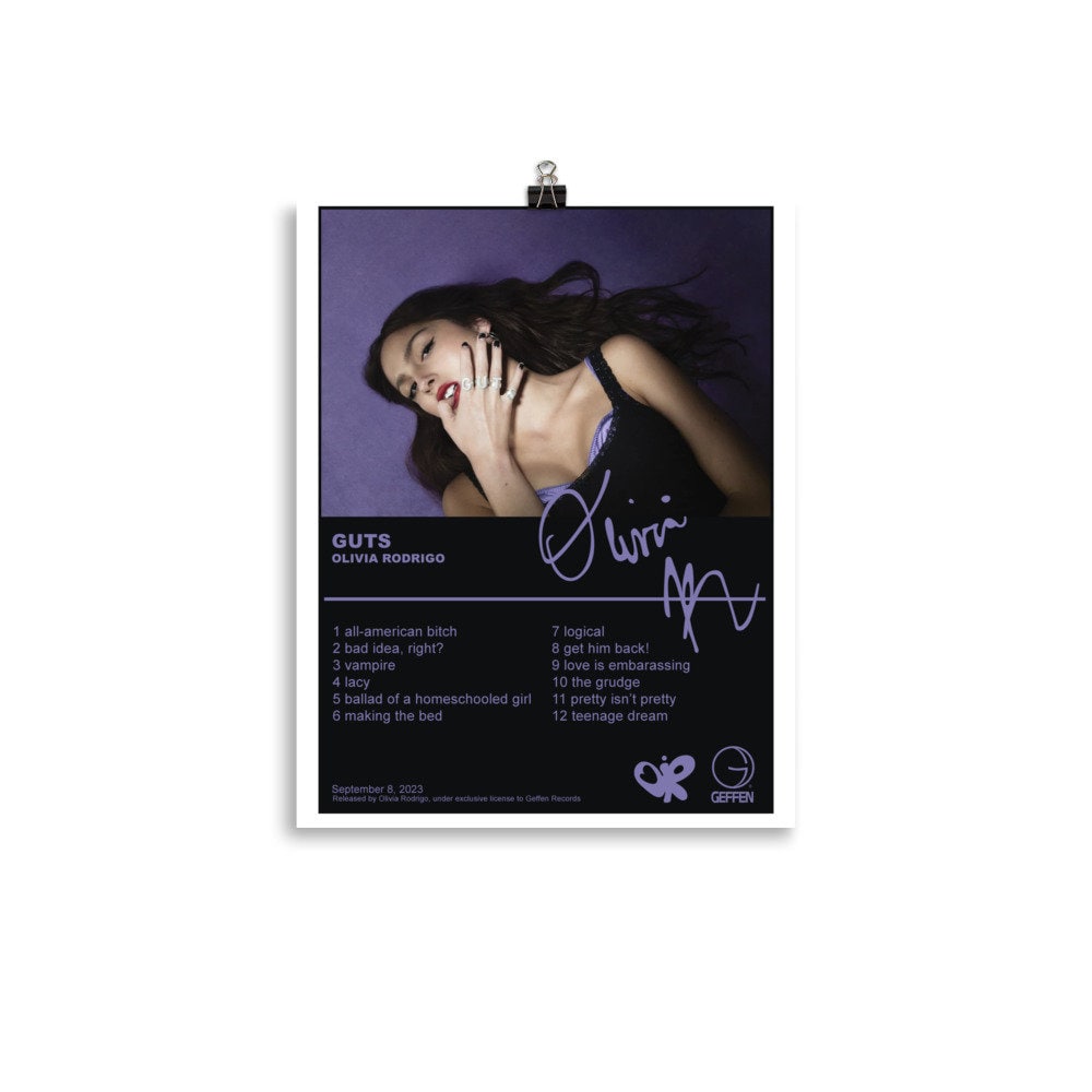 Olivia Rodrigo GUTS Album Poster sold by Paula Keldorph | SKU 64525201 ...