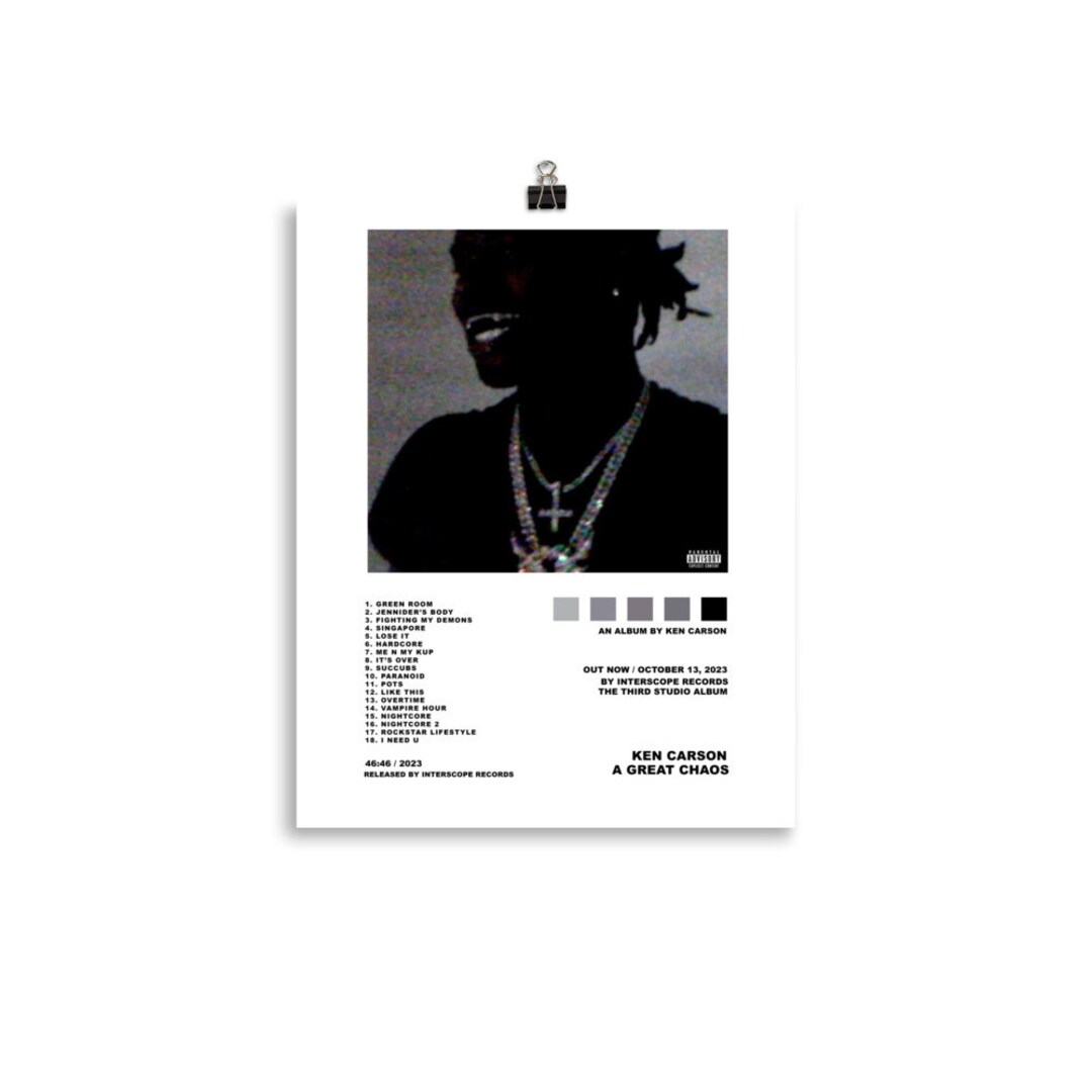 Ken Carson a Great Chaos Album Poster Ken Carson Album Poster - Etsy