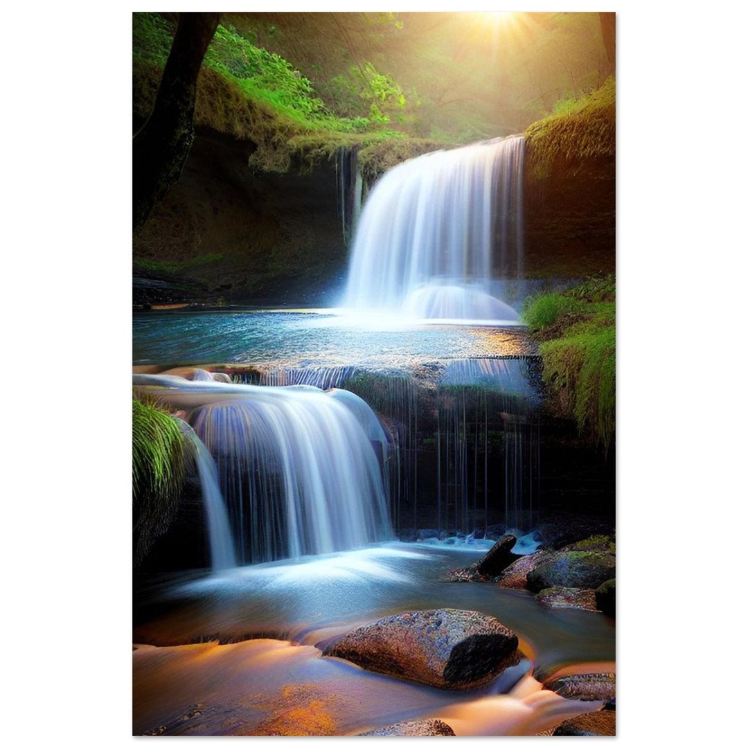 24x36 Premium Poster Waterfalls - Etsy