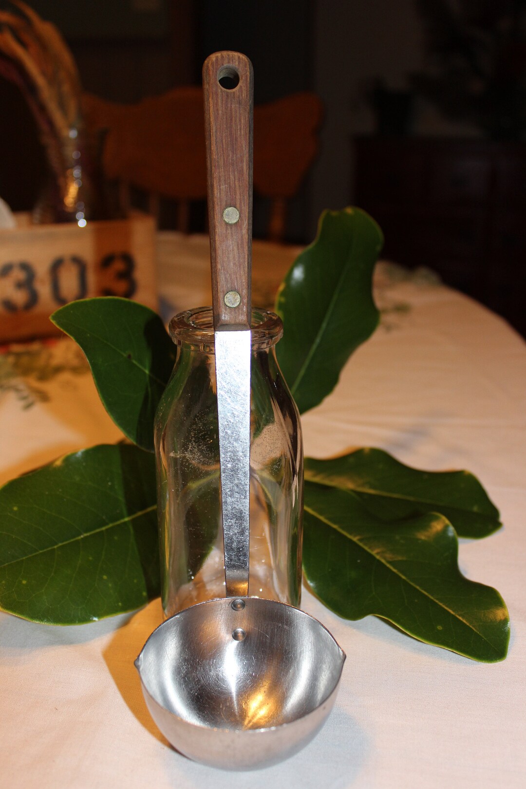 Vintage Ladle With Wood Handle - Etsy
