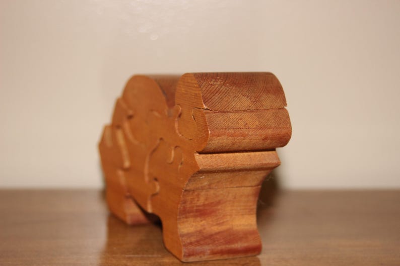 Vintage Wood Turtle Puzzle. Unique 5 Piece Hand Crafted Jigsaw Free ...