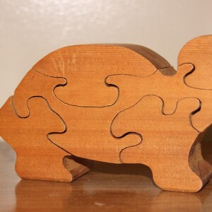 Vintage Wood Turtle Puzzle. Unique 5 Piece Hand Crafted Jigsaw Free ...