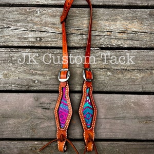 Handcrafted Aztec Rio Leather Gladiator Style Tack Set Breastcollar ...