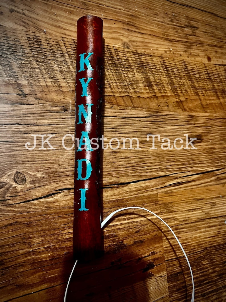 Customizable Leather Show Stick Wrap Medium Oil - Etsy